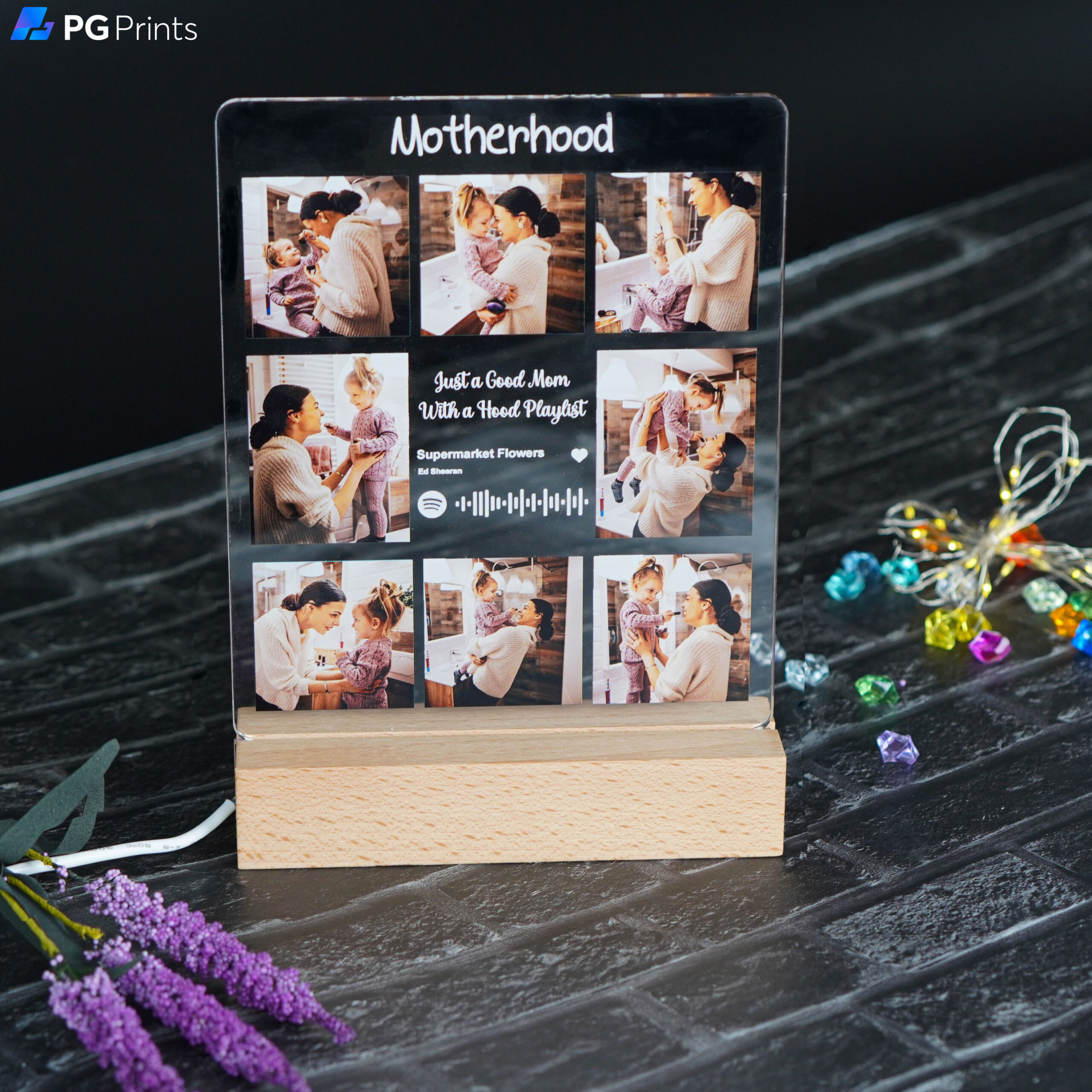3D Led Light Wooden Base (Made in Vietnam) - PGPrints