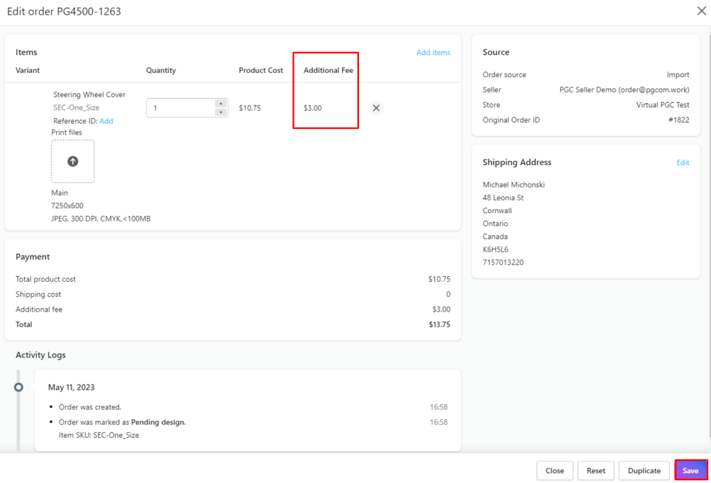 How to change shipping address of your order? - PGPrints