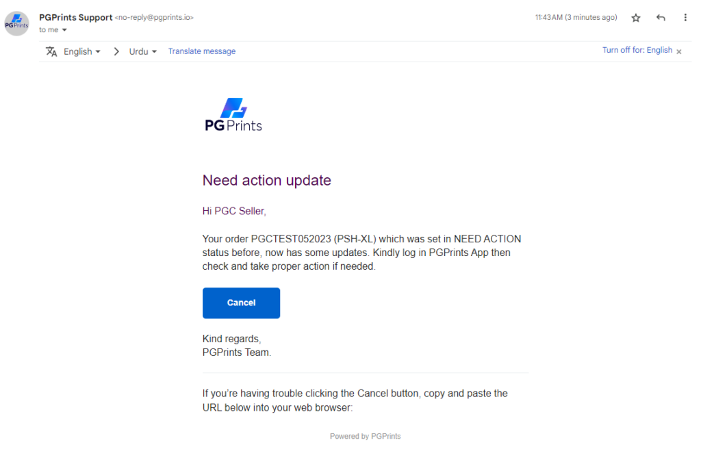 How to cancel order? - PGPrints