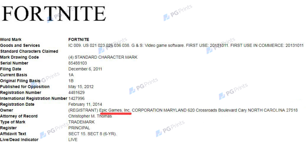 Fortnite - PGPrints