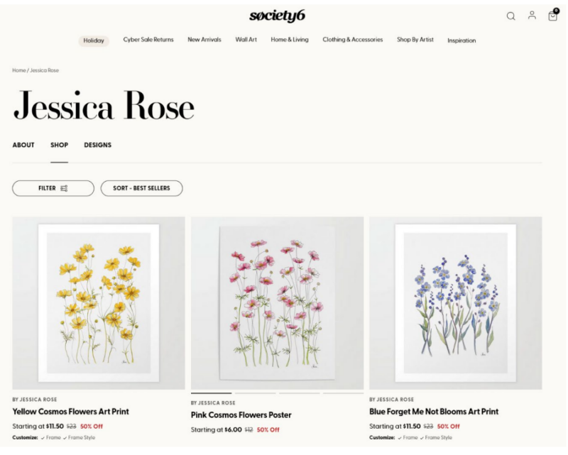 JESSICA ROSE COPYRIGHT PAINTING - PGPrints